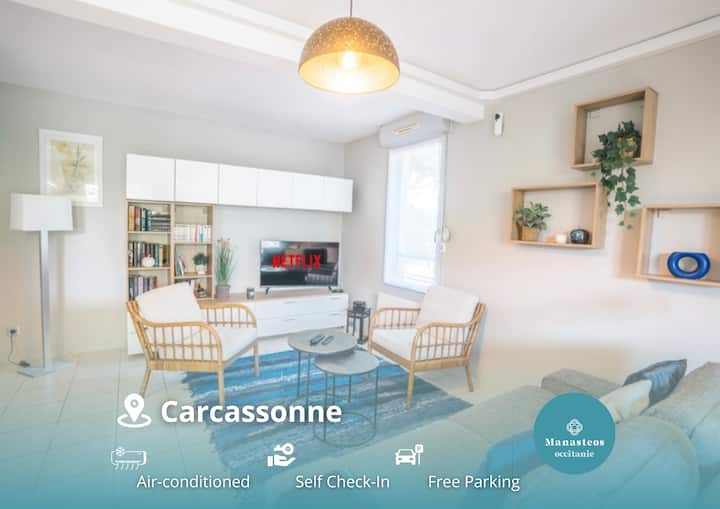 Parking Sécurisé-climatisé-piscine-terrasse-am - Carcassonne