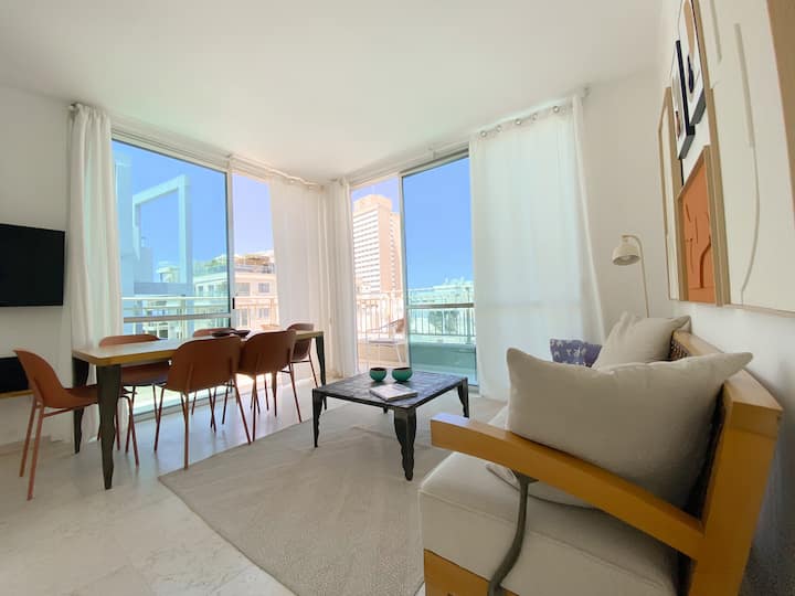 Sea View Duplex –On  Frishman Beach 2bdr Apt & Bbq - Israël