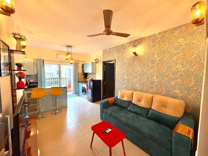 1bhk Cozy Breezy Apartment In Siolim Facing Pool - Goa