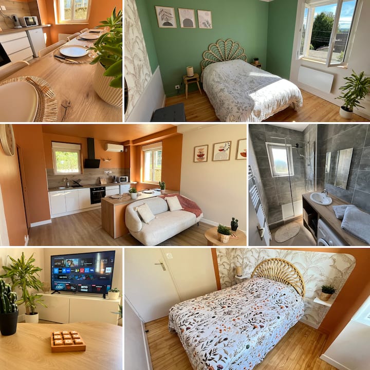 Maison Cosy 2 Chambres Près Walibi & Lac Avec Clim - Walibi Rhône-Alpes
