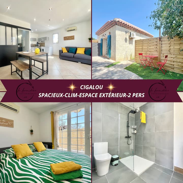 Cigalou - Spacieux | Clim | Espace Extérieur | 2 P - Fos-sur-Mer