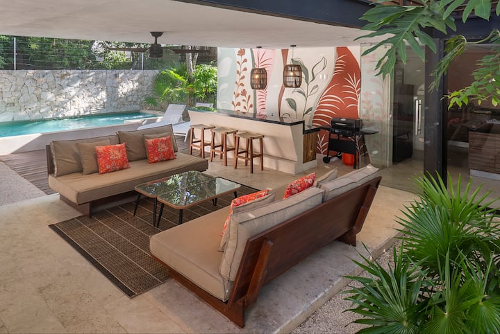 Villa Itze | 5bdrm Jungle Oasis W/ Pool & Bbq - トゥルム