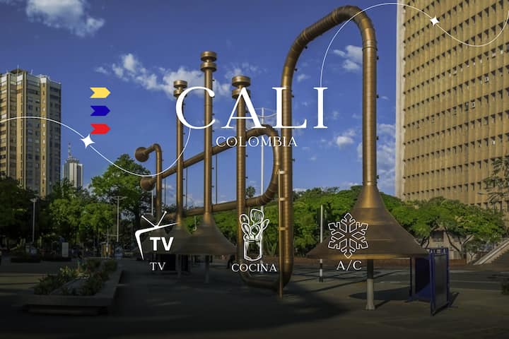 New Apt+ac+kitchen+wifi+laundry+tv+work Area @Cali - Cali