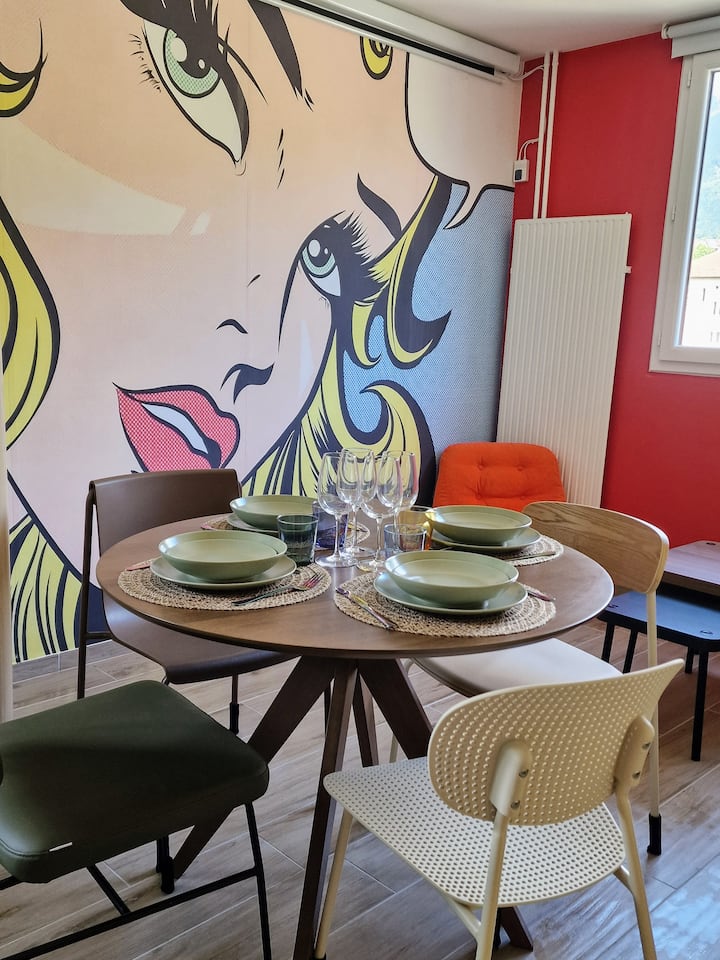 Escale Pop Art 5 Pers Parking Proche Annecy - Ugine
