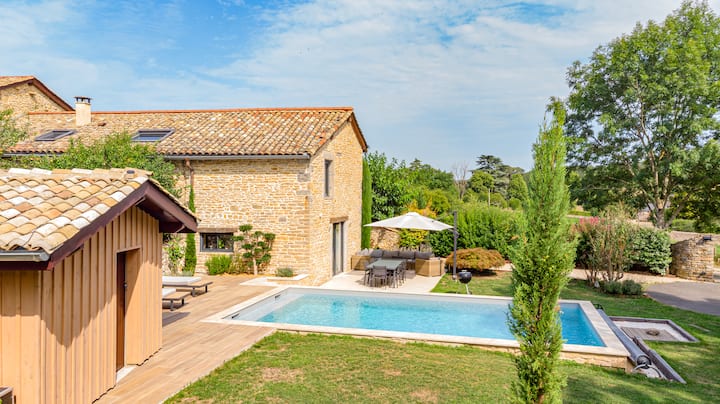 Les Charmes - Piscine/jardin - Mâcon