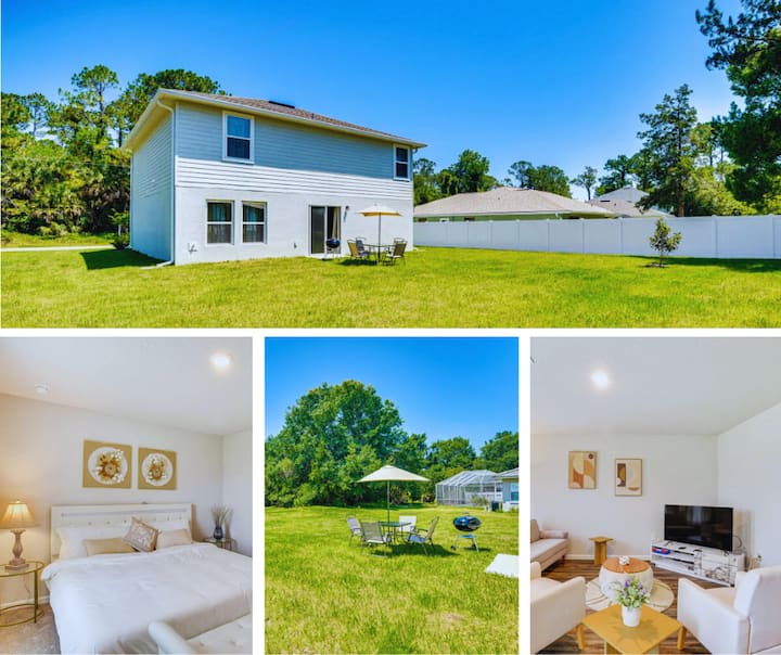 5br Retreat | Huge Backyard • Bbq • Sleeps 14 - Palm Coast, FL