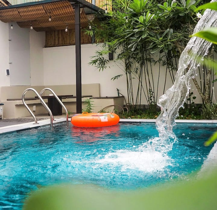 Bingo Pool Villa-5brs Walk To My Khe Beach-full Ac -