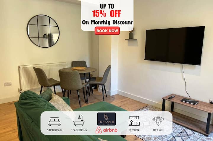 Upto15%off|monthlydiscount|parking|sleeps8 - Oxford