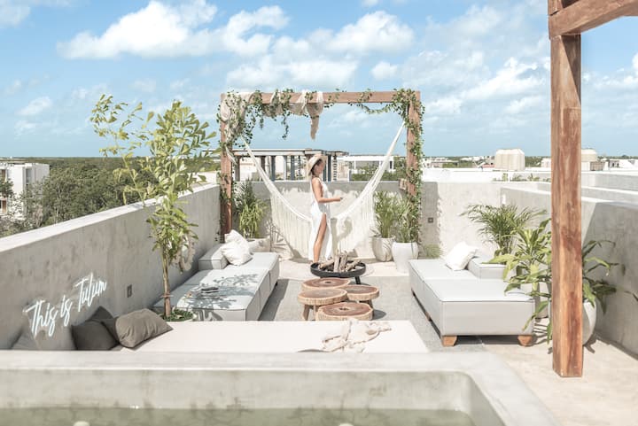 Moonsand Tulum Boho Chic Penthouse Pool & Roof Top - Tulum