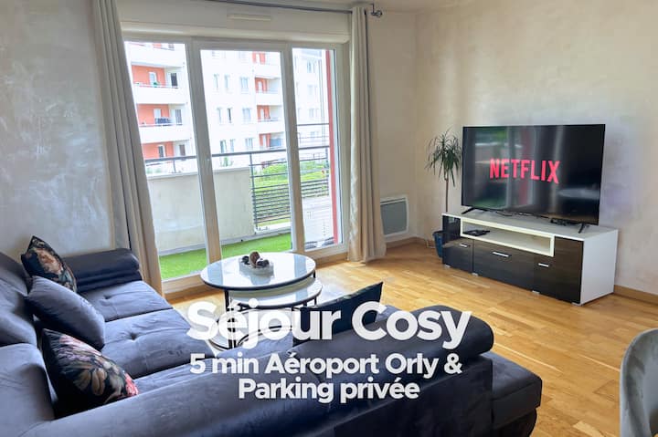 Séjour Cosy • 5 Min Aéroport Orly • Parking Privée - Draveil