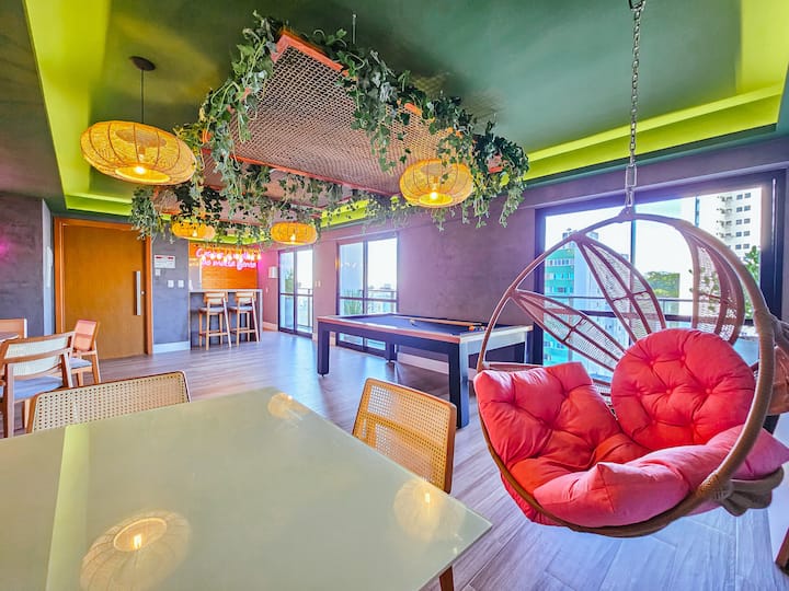 Studio Com Varanda A 5 Minutos Da Praia Da Barra - Barra