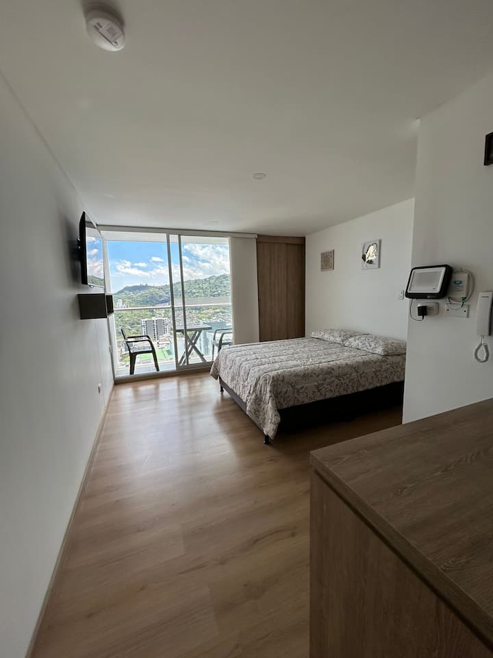 Aparta Estudio Moderno Con Vista úNica - Manizales
