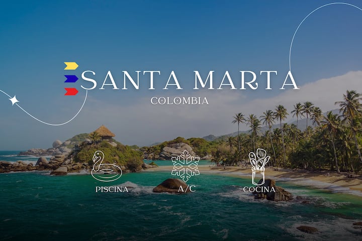 Apt+ac+pool+parking+tv+gym+wifi+jacuzzi@santamarta - Caribbean