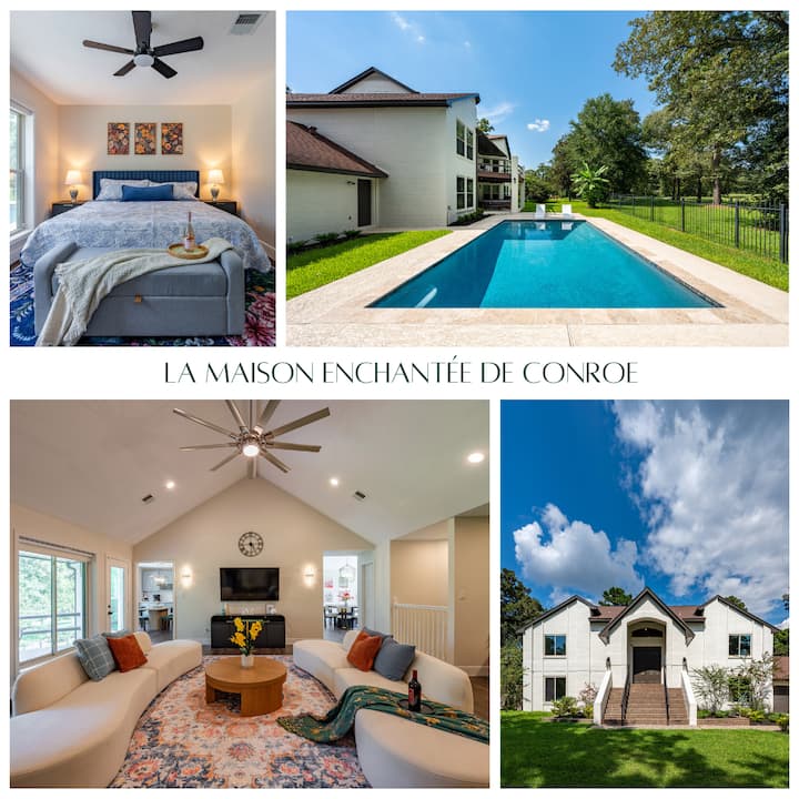 Luxury Resort Home Heated Pool & Billiard | Conroe - Conroe, TX