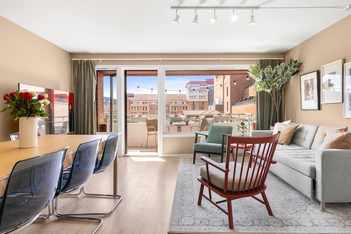 Family 4br Penthouse • City Center + Free Parking - Oslo