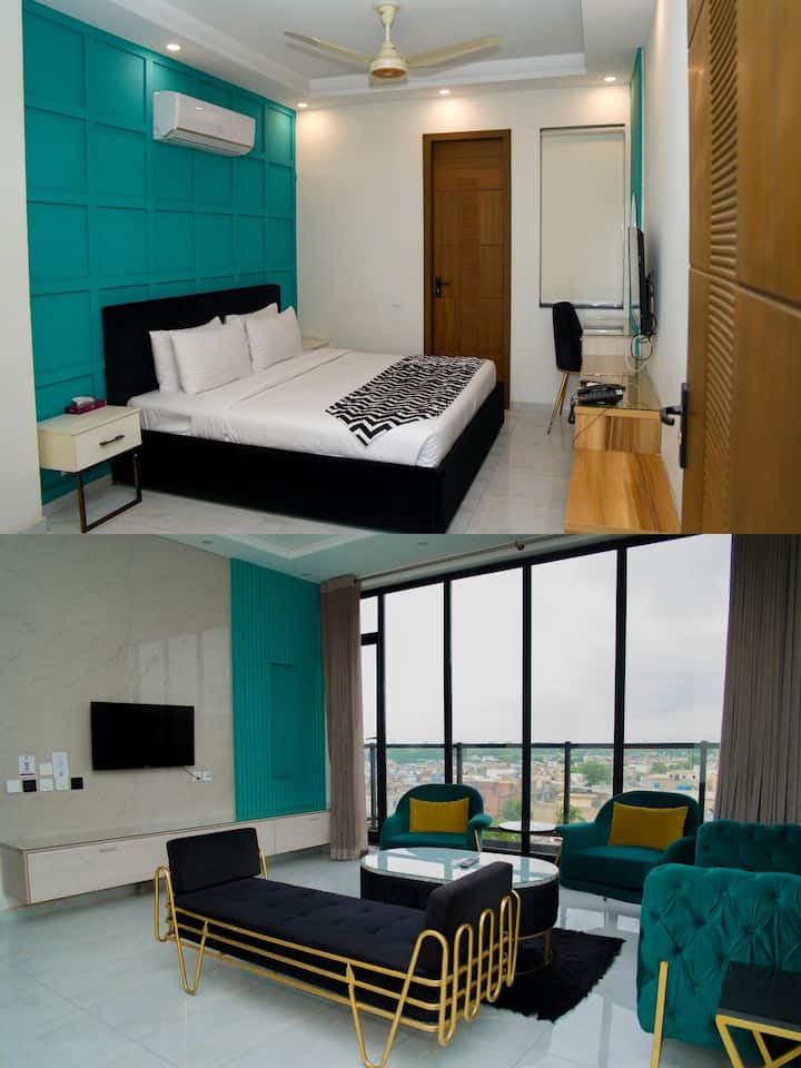 Luxury 1-bedroom + Living Space | Balcony, Expo - Lahore