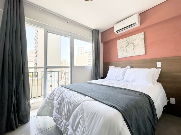 Studio Centro C/ Piscina & Academia – 2 Min Metrô - São Paulo