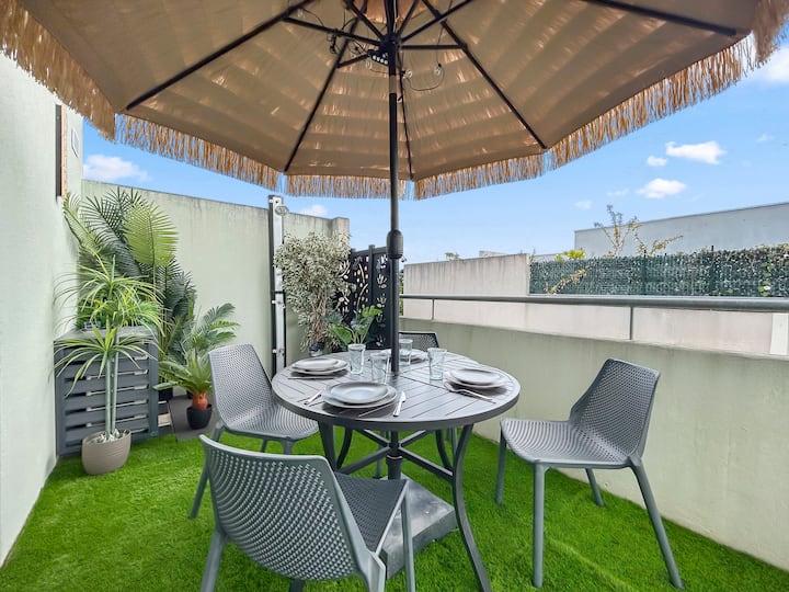 Escapade à 2 Terrasse Privée Douche Et Parking - Fabrègues