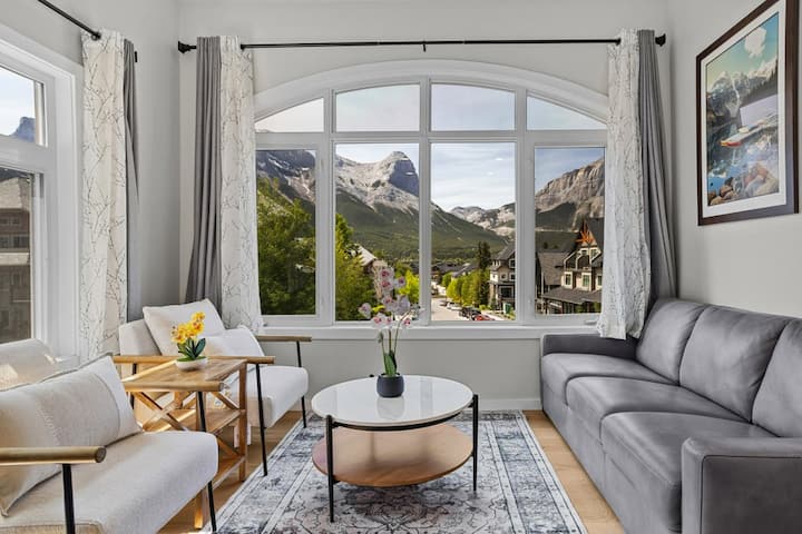 Epic Mtn View 1br 1bth/2 Beds/ac/indoor Free Pking - Canmore