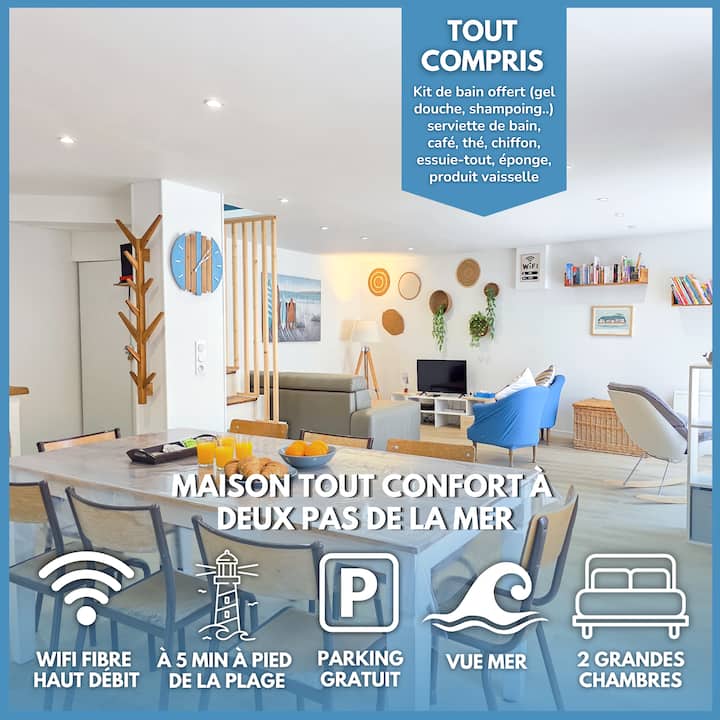 La Flibuste – Vue Mer, Plage à Pied & Parking - Saint-Brieuc
