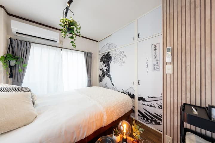 【New】銀座・六本木・秋葉原・恵比寿・上野直通｜浅草・スカイツリー好アクセス｜ベッド2台｜3人宿泊 - Sōka