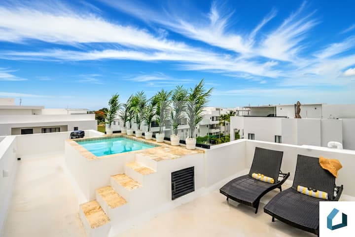 Private Plunge Pool Rooftop Penthouse Near Beach - Punta Cana