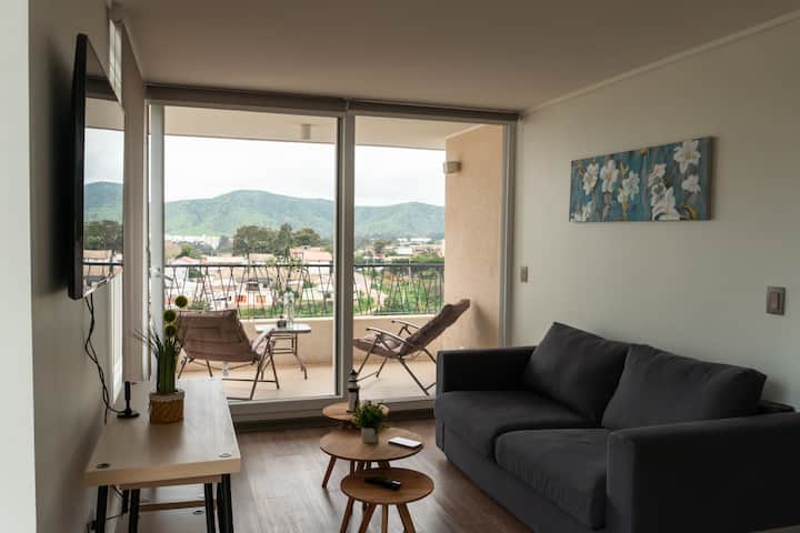 Depto. Familiar C/ Piscina, Quincho Y Vista Al Mar - Papudo