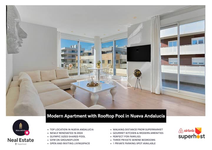 Modern Apartment With Rooftop Pool Nueva Andalucía - Marbella