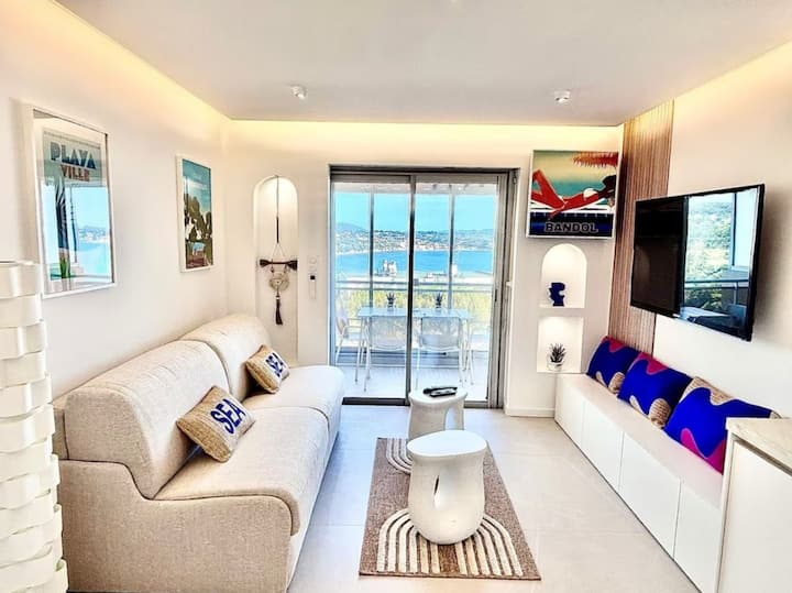 Appartement Vue Mer - Accès Port Et Plage à Pied - Bandol