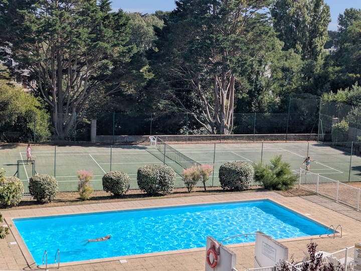 «&nbsp;Madeleine » -Piscine Et Tennis - Quiberon