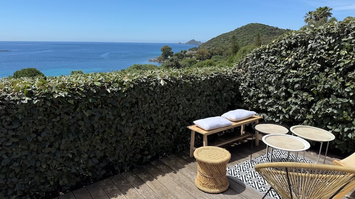 Mini Villa Vue Mer - Piscine - Plage à 5mn à Pied - Ajaccio