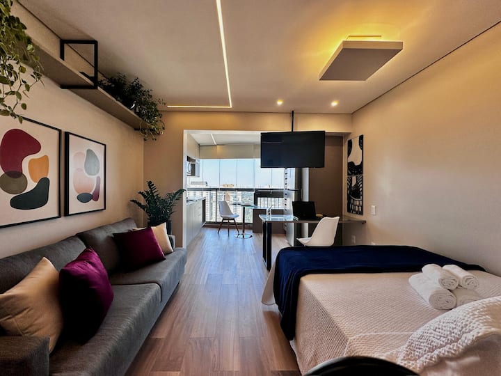 Conforto Próx. Metrô Brooklin/academia/rooftop - Moema