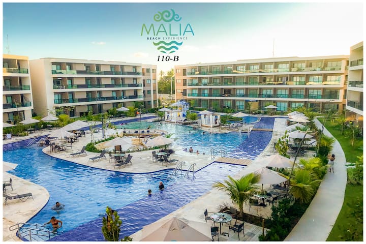 Flat Aconchegante - Piscinas Centrais - Malia110b - Brasil