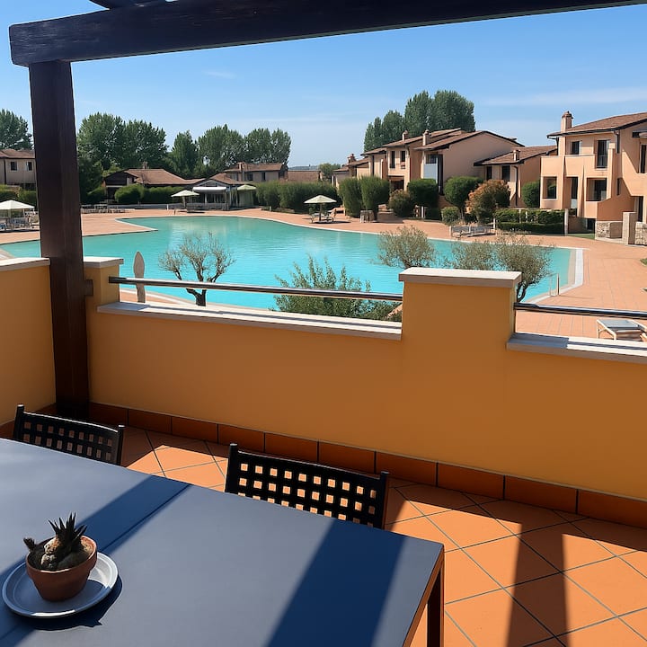 Duplex Terrazza Vista Piscina - Peschiera del Garda