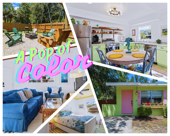 A Pop Of Color! A/c- King Bed - Scalloping & More! - Crystal River, FL