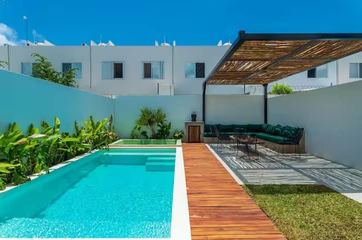 Villa Xaman Ha - Alberca, Jacuzzi, Asador Privado - Playa del Carmen