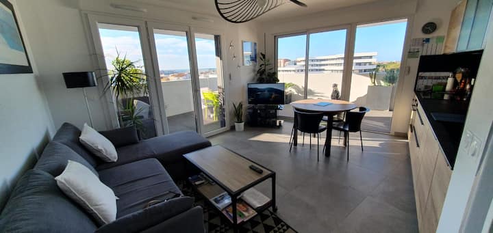 Iconic T3 Superbe Vue Dégagée Sur Le Cap Et La Mer - Agde