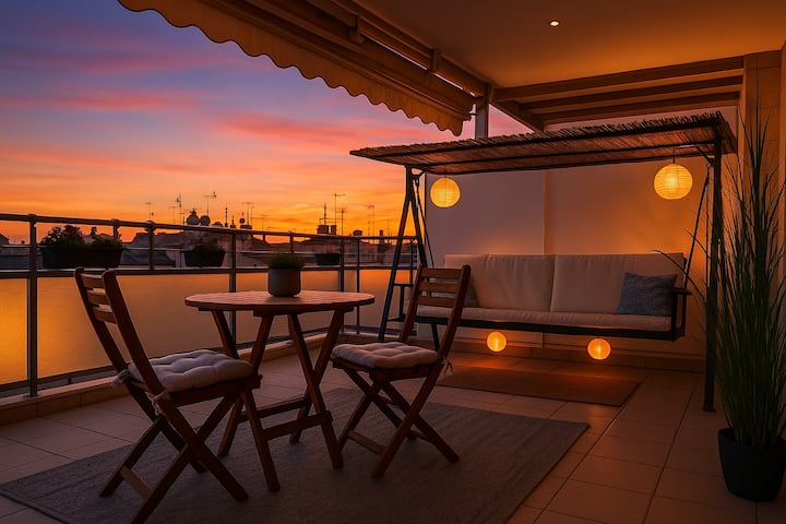 Sunset Sky Lounge • Chic Penthouse In Thessaloniki - Thessaloníki