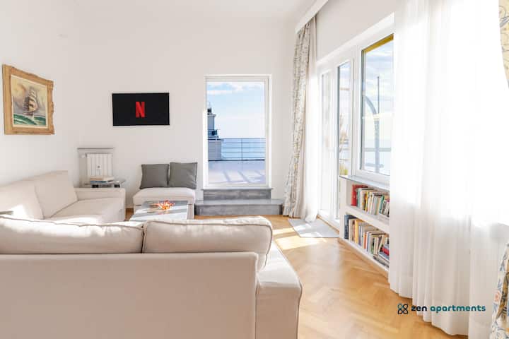 Zenapartments: Luxury Attic With Seaview Terrace - 熱拿亞