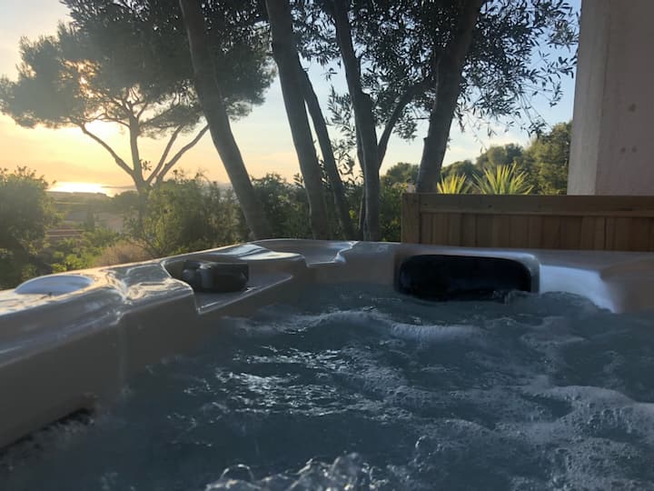 Bas De Villa 75m²-jacuzzi-vue Mer +Terrasse 30m² - Six-Fours-les-Plages
