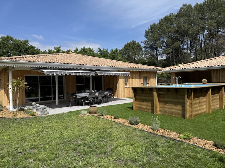 Entre Plages Et Parcs De Loisirs Villa 4ch Piscine - Bassin d'Arcachon