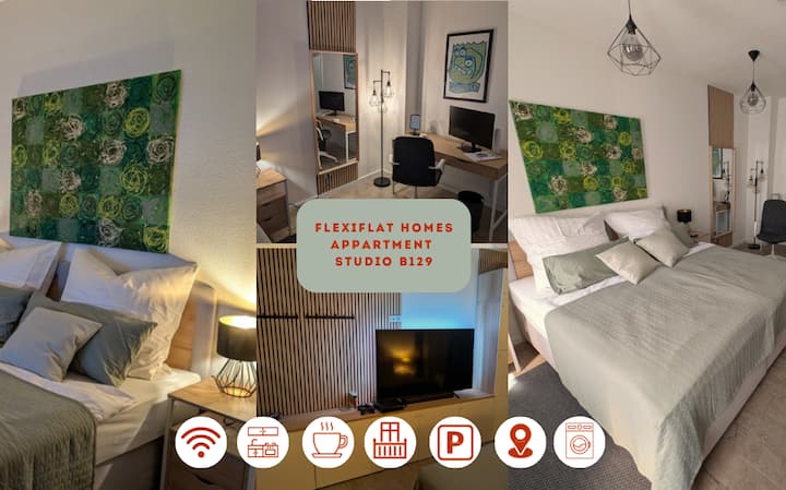 Bright Studio With Workspace And Balcony - Chemnitz