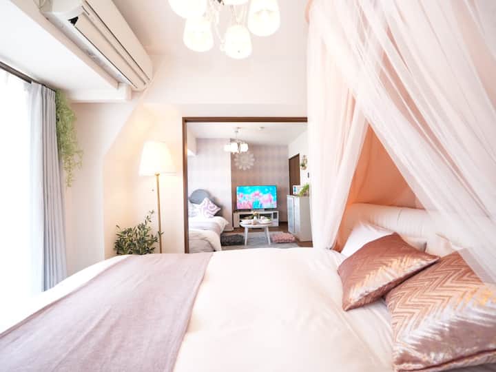 【Newopen特価】瓦町駅徒歩6分/cuteで可愛い部屋/貸切/カップル/女子旅/周辺飲食店多数 - Takamatsu