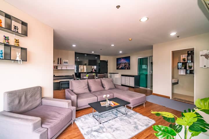 The Onyx Living : 3br/wi-fi/pool/mrt - Bangkok