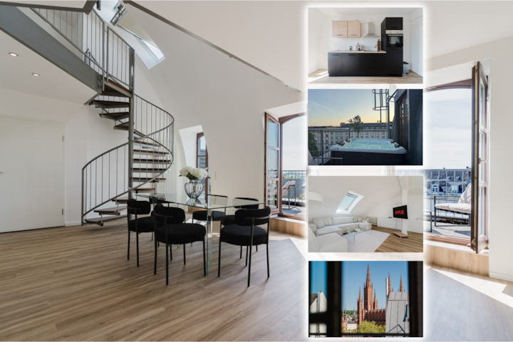 2 Br | Luxus Penthouse | Whirlpool | Zentral - Wiesbaden