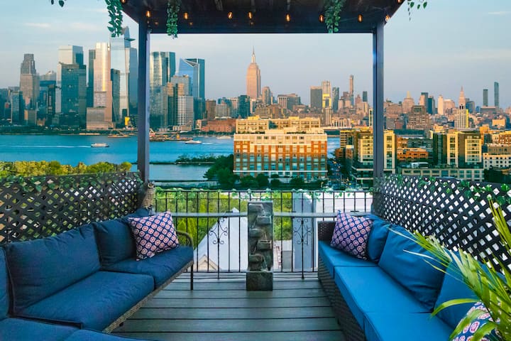 *Nyc Oasis* | City View | Covered Deck + Nature! - Union City, NJ