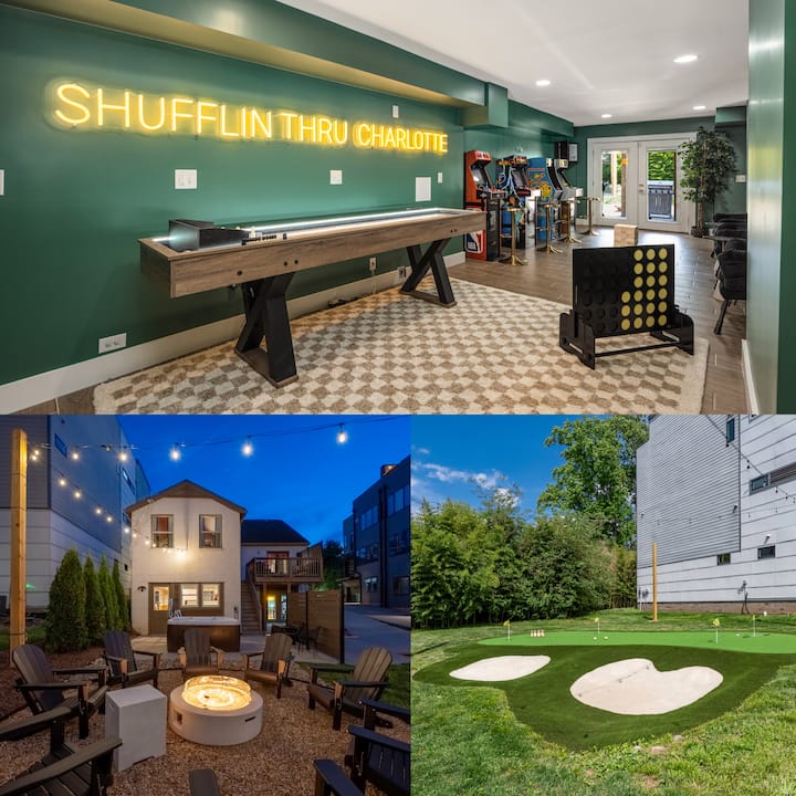 Walk To Stadium: Mini Golf, Arcade, Hot Tub, Bbq - Charlotte, NC