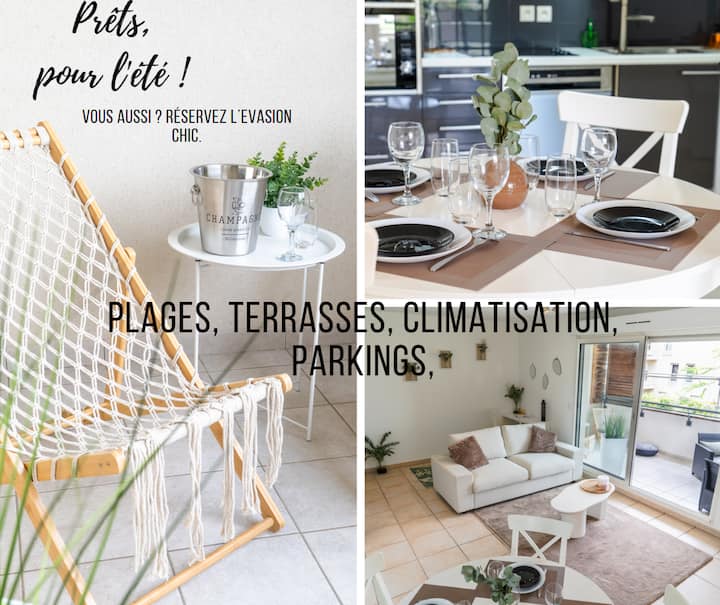 ÉVasion Chic - Plages
Terrasses, Clim, 2 Parkings. - Marseille