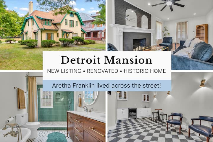 New! Historic, Remodeled, Central Detroit Mansion - Detroit, MI