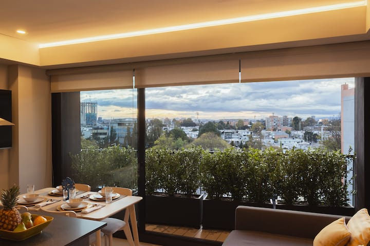 New 1br City View W/ Gym, Coworking & Rooftop - Bogotá